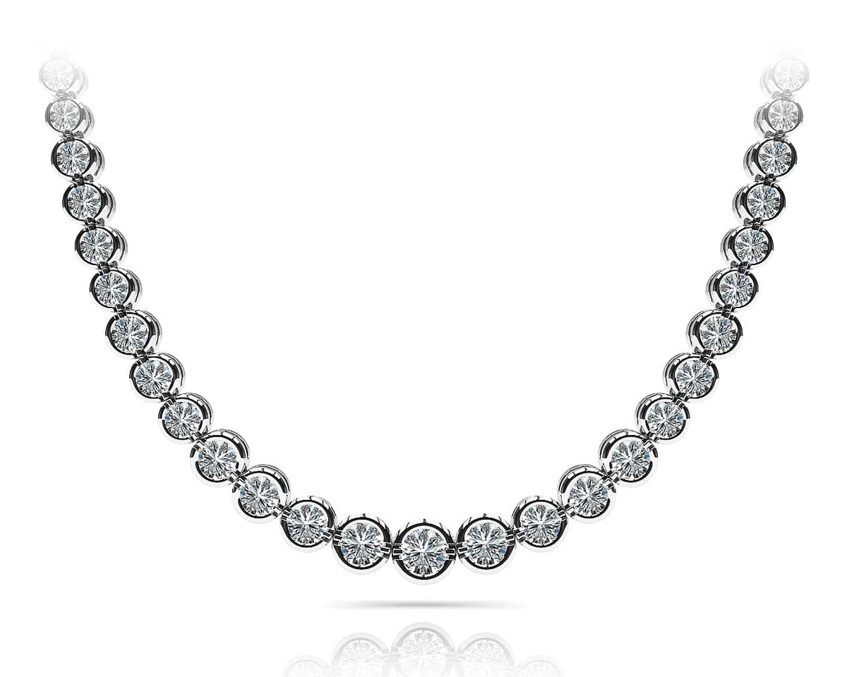 Classic Diamond Strand Diamond Necklace with 7.02 ct.(finished ...