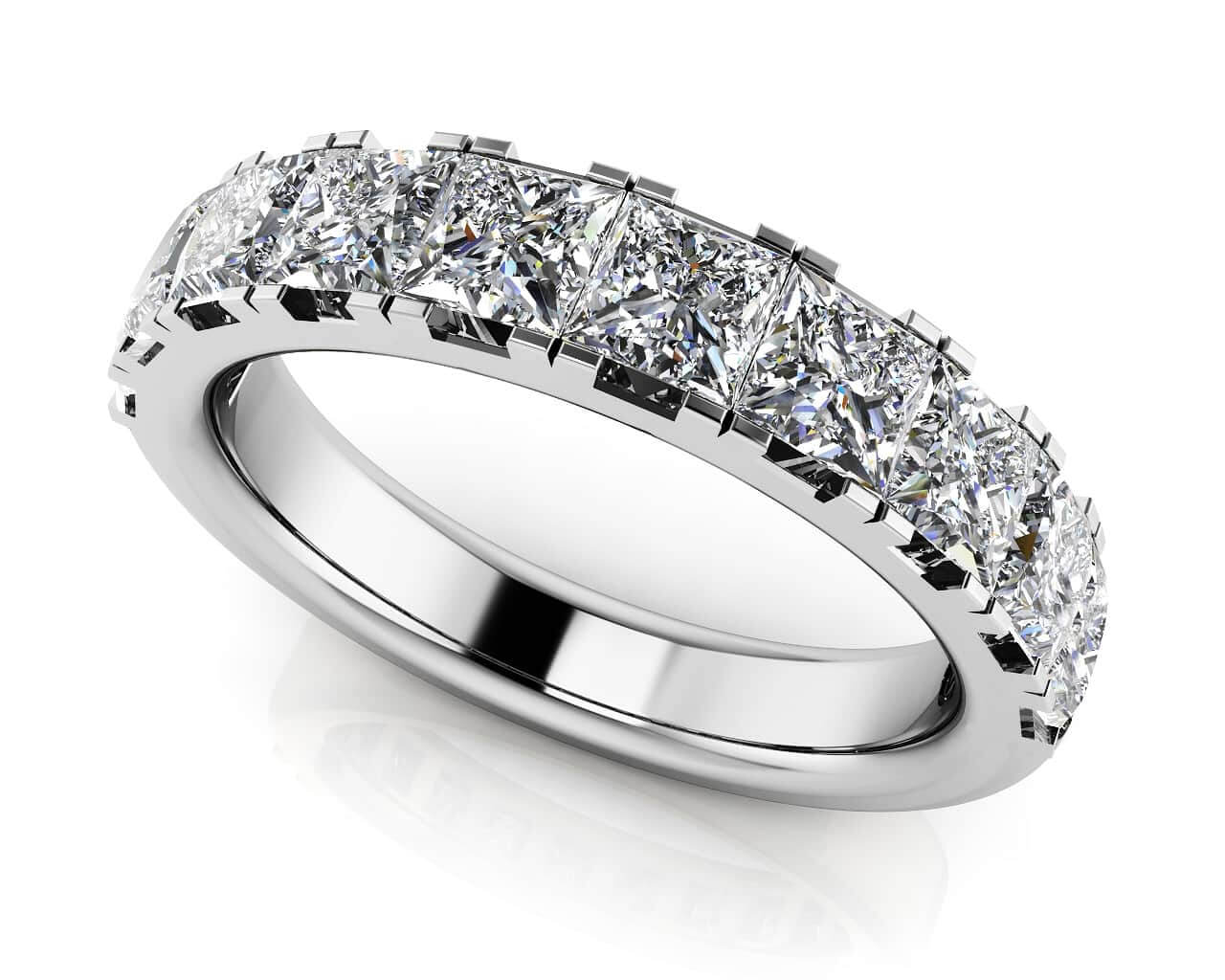 Four Prong Princess Cut Diamond Square Frame Ring Lab-Grown Diamond wi ...